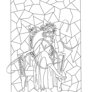 Royalty Coloring Page- Printable Adult Coloring Pages, Treat Yourself ...