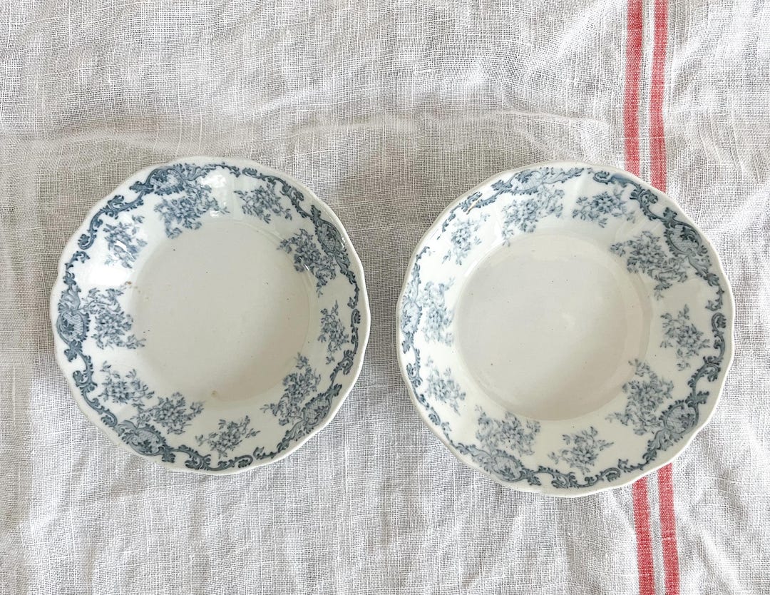 Beautiful Vintage English Blue and White “moselle” Small Berry Bowls ...