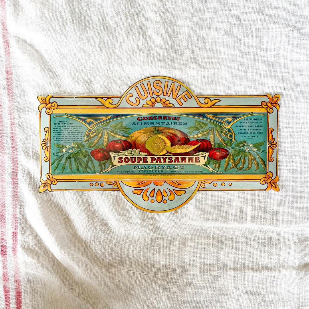 Vintage French Small Metal Sign, French Country Kitchen Decor, Provence ...