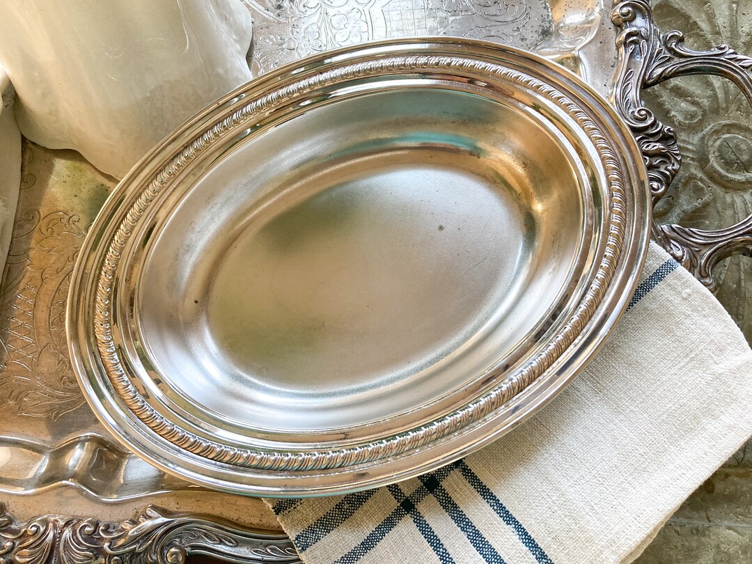 Crosby Silver Plate Oval Serving Dish, Silverplate Dish, Silver Plate ...