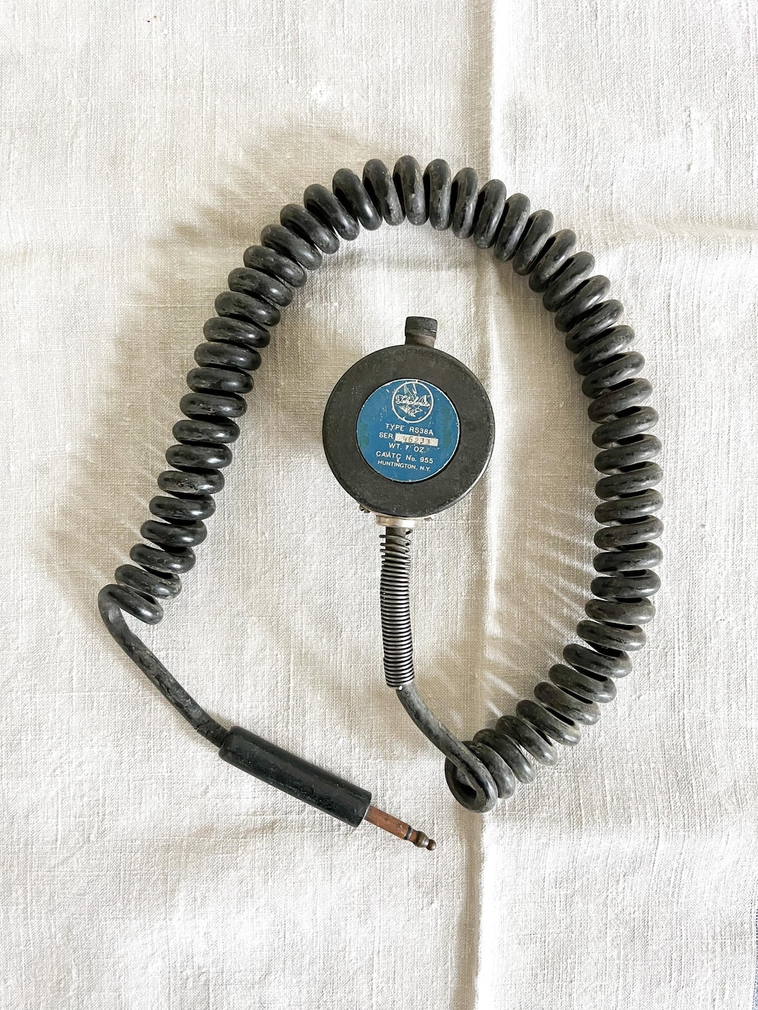 WWII Military Aircraft Microphone, Telephonics Type RS38A Microphone ...