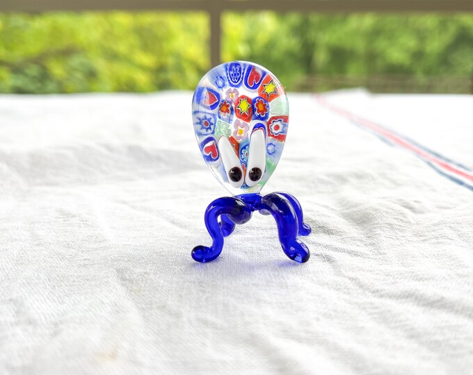 Vintage Italian Murano Glass Aquarium Fish and Millefiore Octopus, Set ...