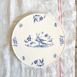 Beautiful French Vintage Blue and White Moustiers Cheese Plate, Varages ...