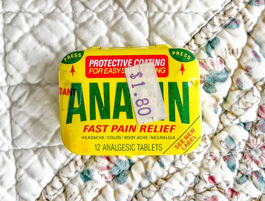 Vintage Tin Anacin Box - Etsy