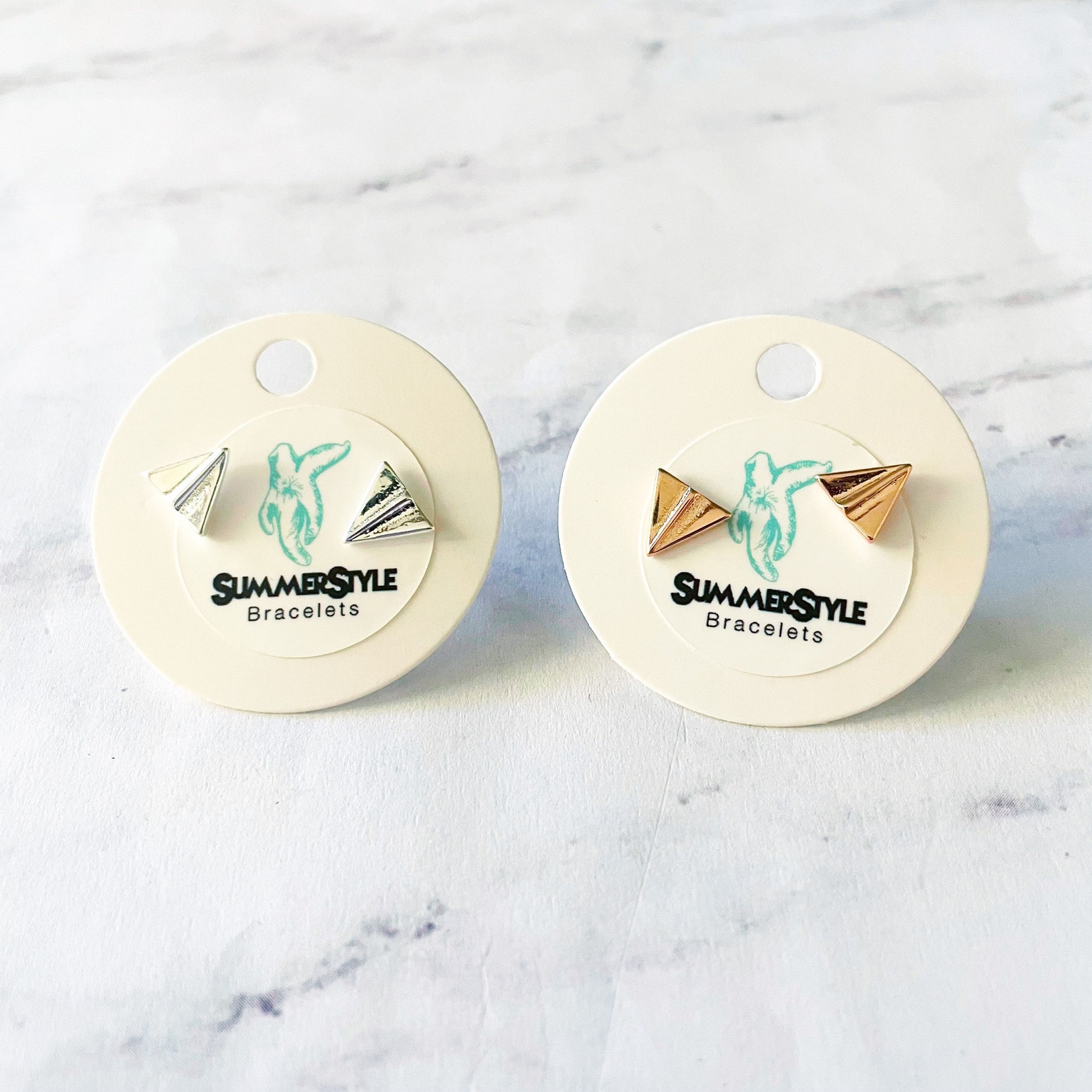 Paper Airplane Stud Earrings, Stud Earrings, Stainless Steel Studs ...