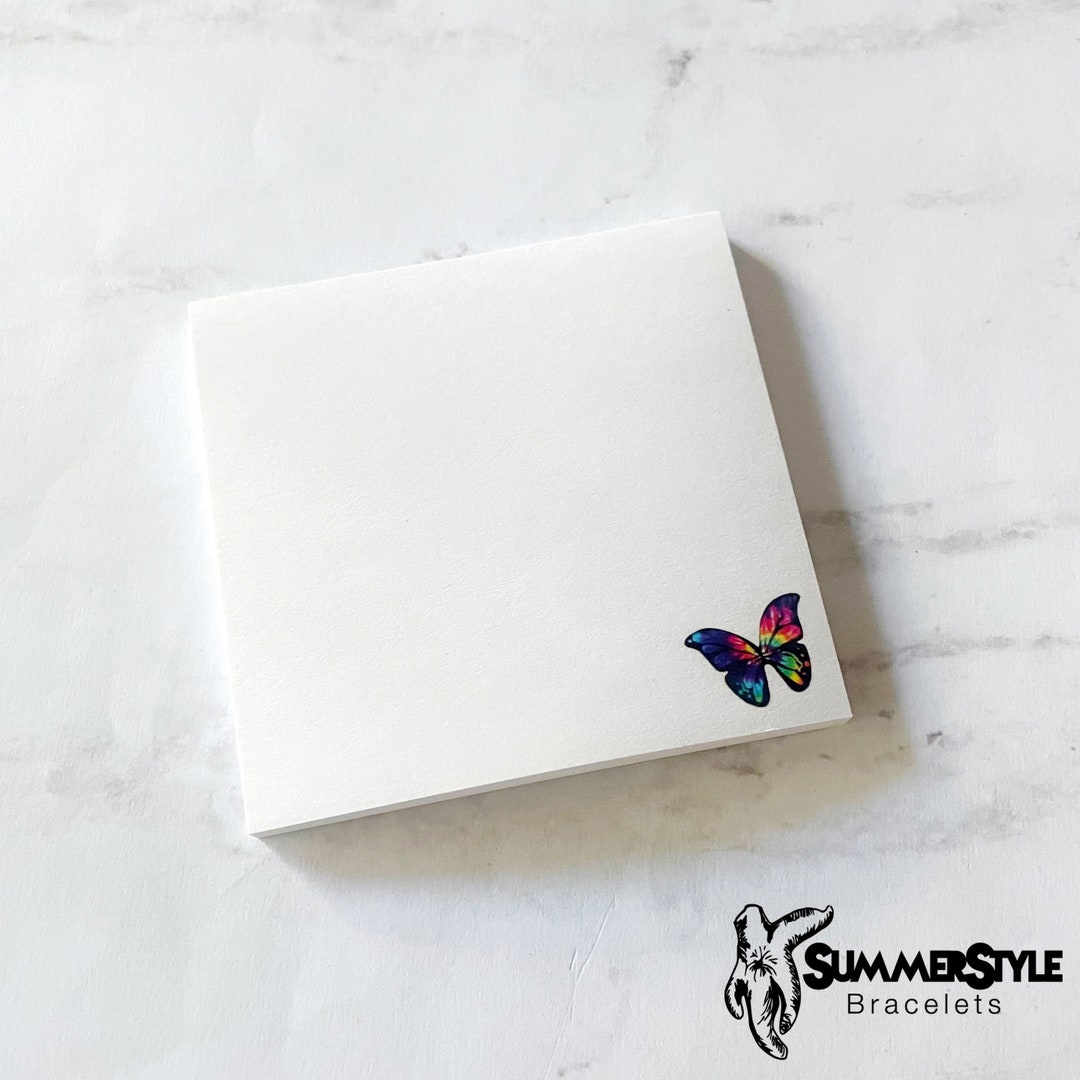 Mini Rainbow Butterfly Notepad, Sticky Notes, Office Stationery ...
