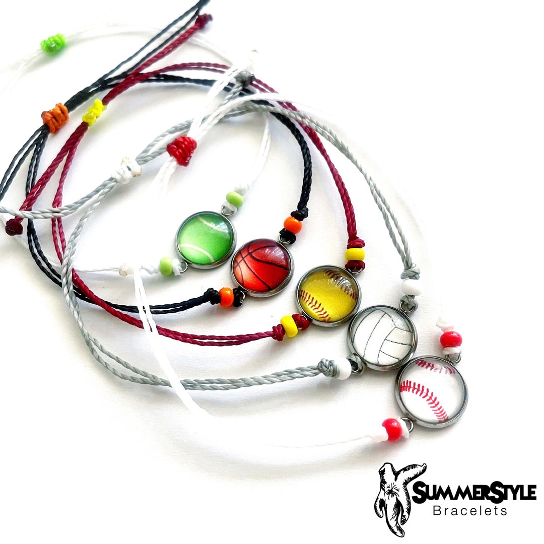 Pulsera deportiva ajustable e impermeable, pulsera de béisbol, pulsera ...