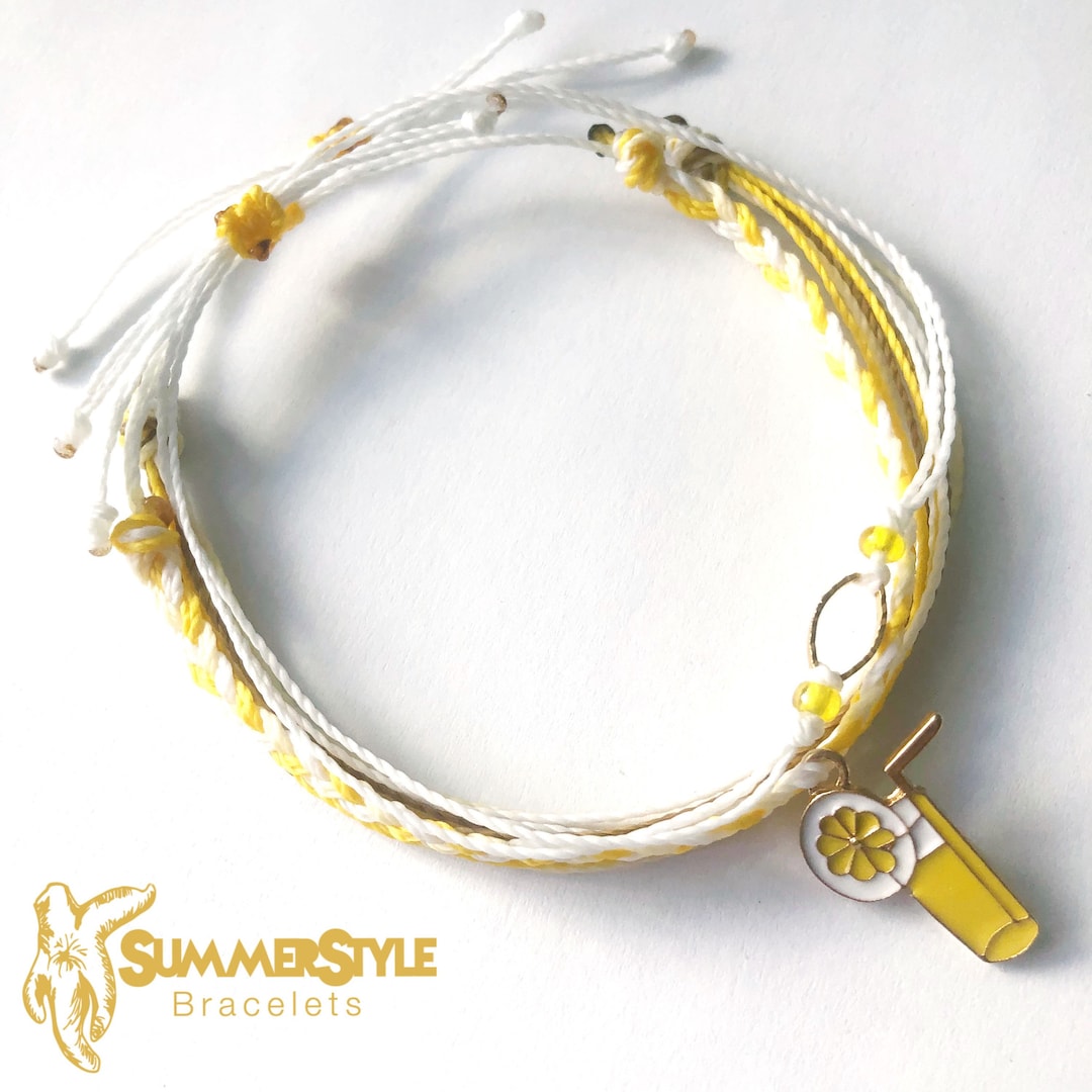 Lemonade Lover Adjustable Waterproof Bracelet Pack, Lemon Bracelet ...