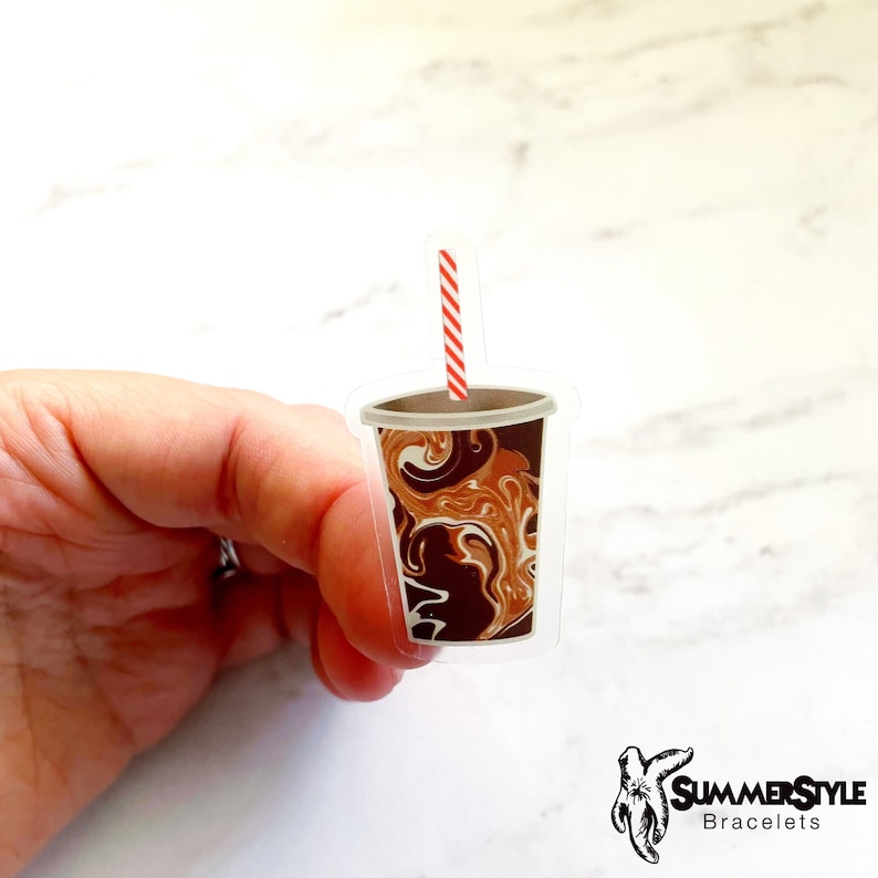 MINI Clear Iced Coffee Cup Waterproof Sticker Iced Coffee - Etsy