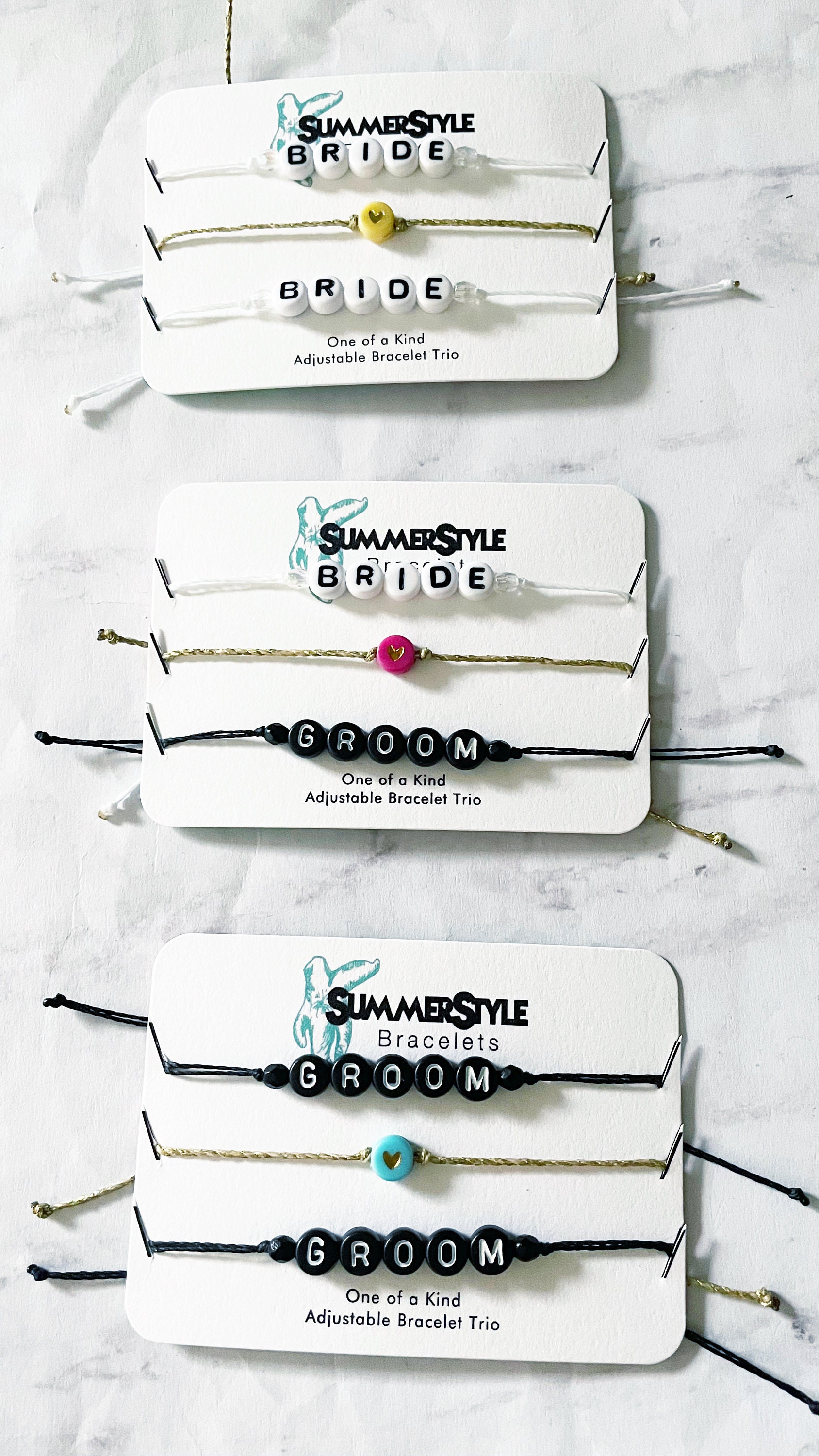 Bride Groom Custom Bracelet Set, Couple Bracelet Set, Wedding Gift ...