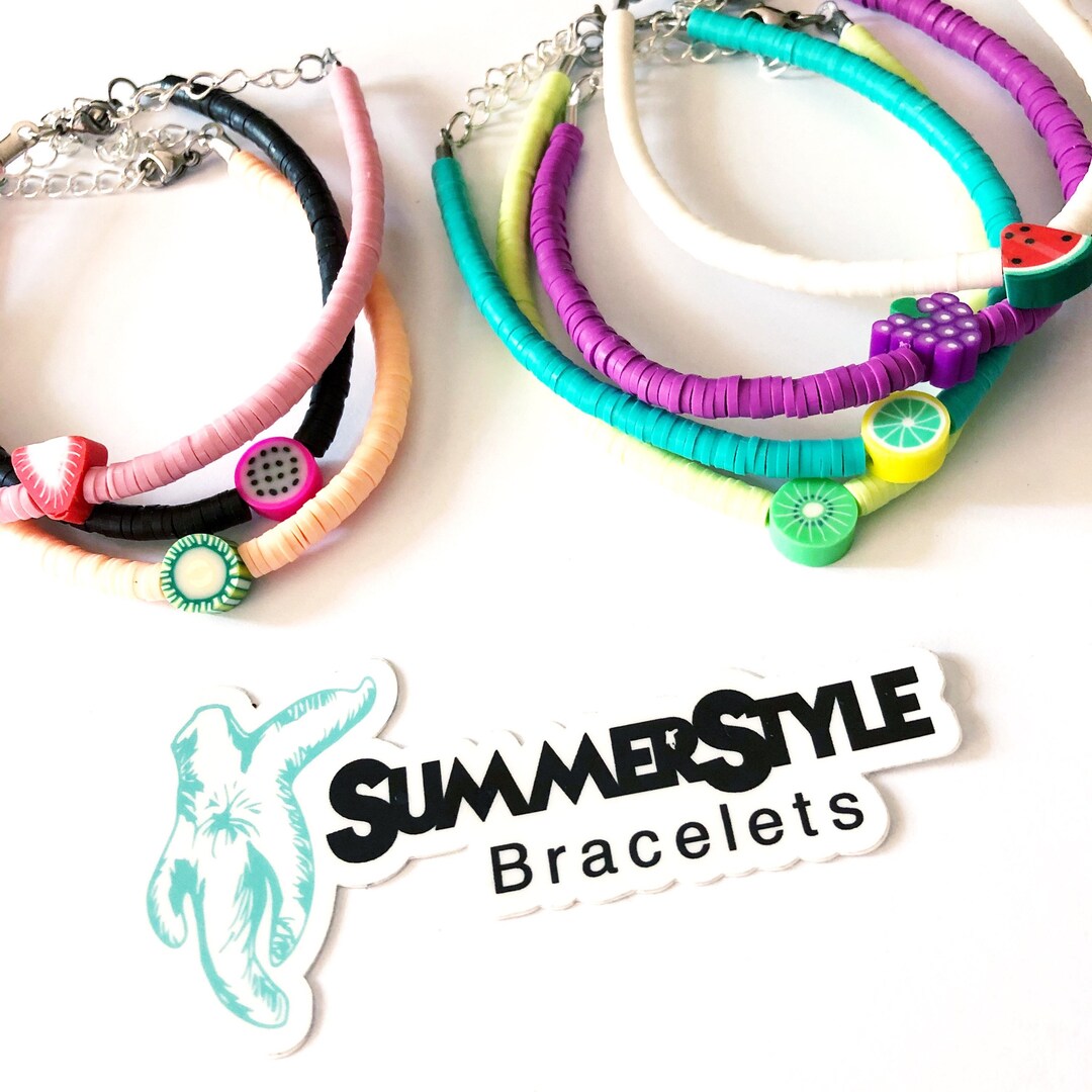 Fruit Slice Beaded Anklets, Ankle Bracelet, Heishi Anklet, Summerstyle ...