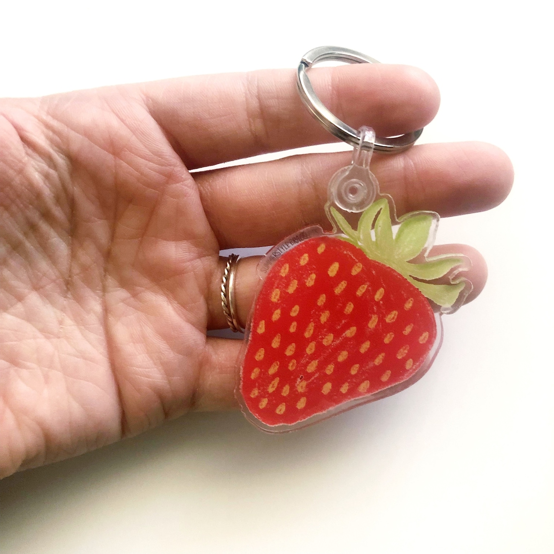 Sweet Strawberry Acrylic Keychain Strawberry Gift Backpack - Etsy