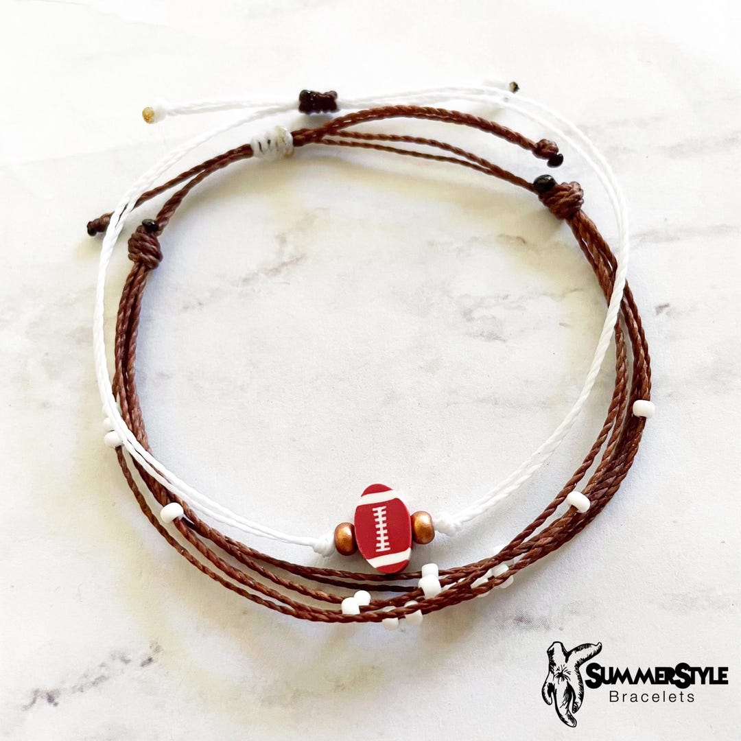 Football Bracelet Set, Sport Jewelry, Football Gift, Summerstyle ...