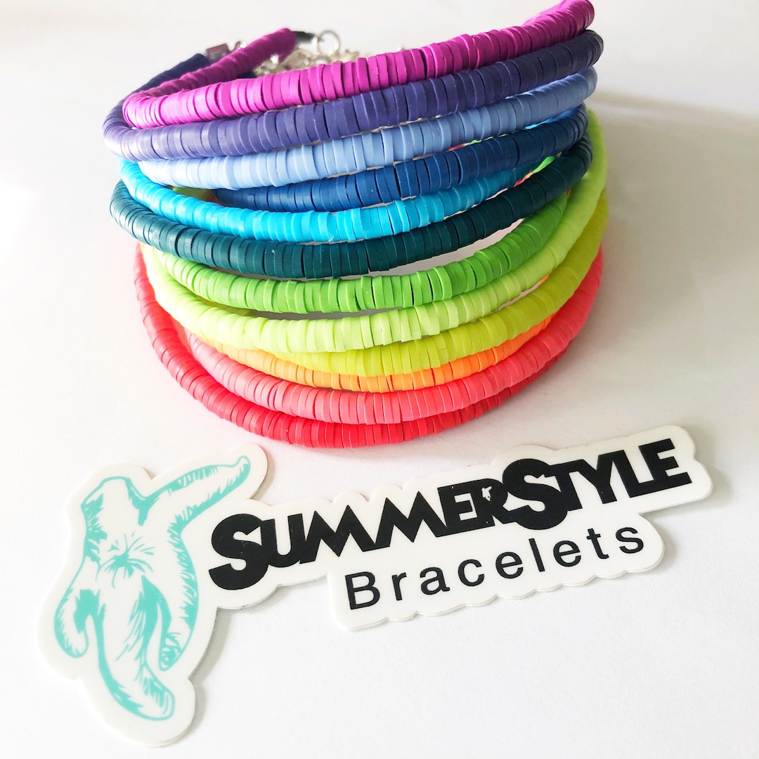 Tropical Solid Color Beaded Anklets, Star Chain, Ankle Bracelet, Heishi ...