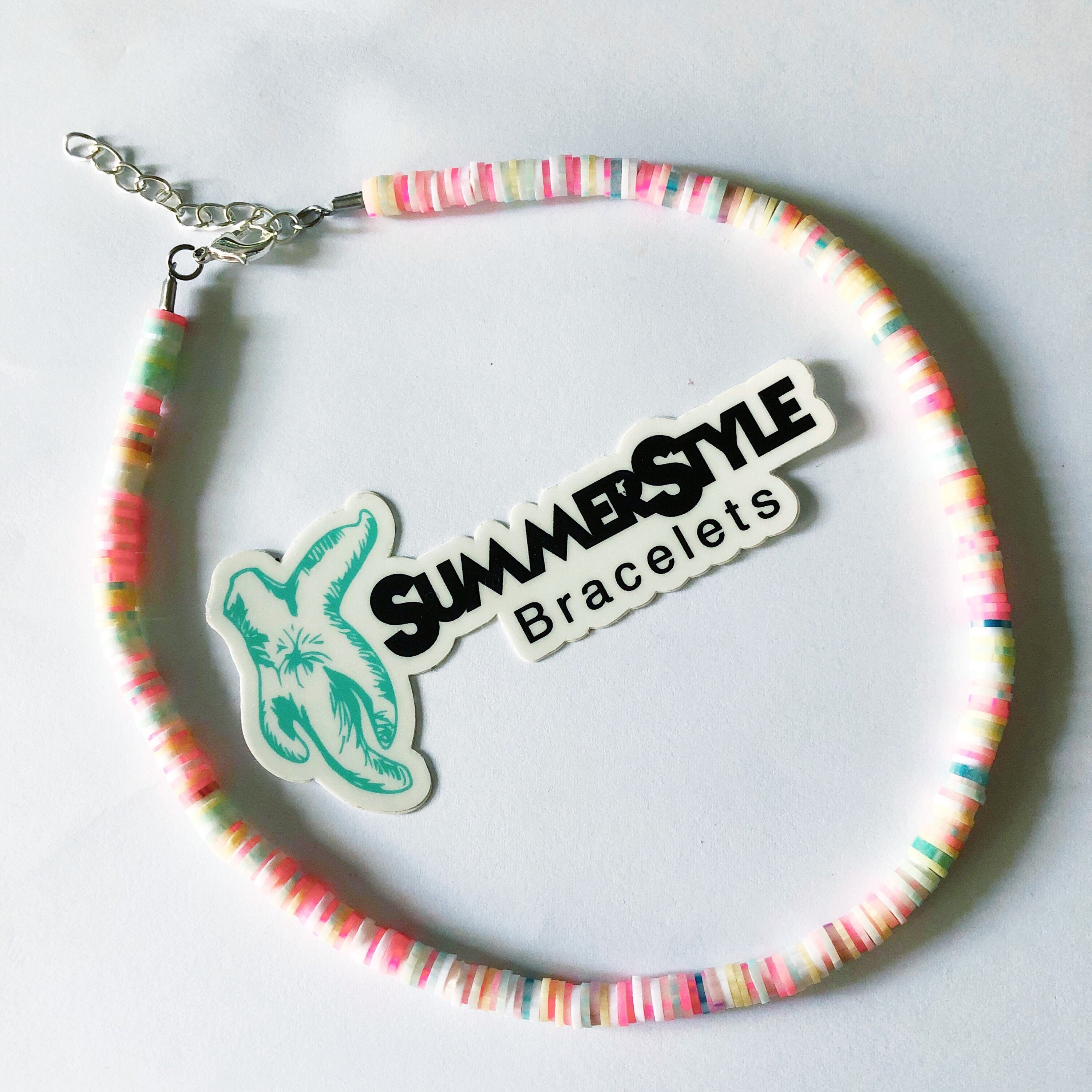 Tropical Pastel Beaded Choker Choker Necklace Heishi Choker - Etsy