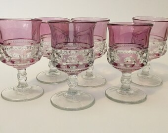 Pink stemware | Etsy