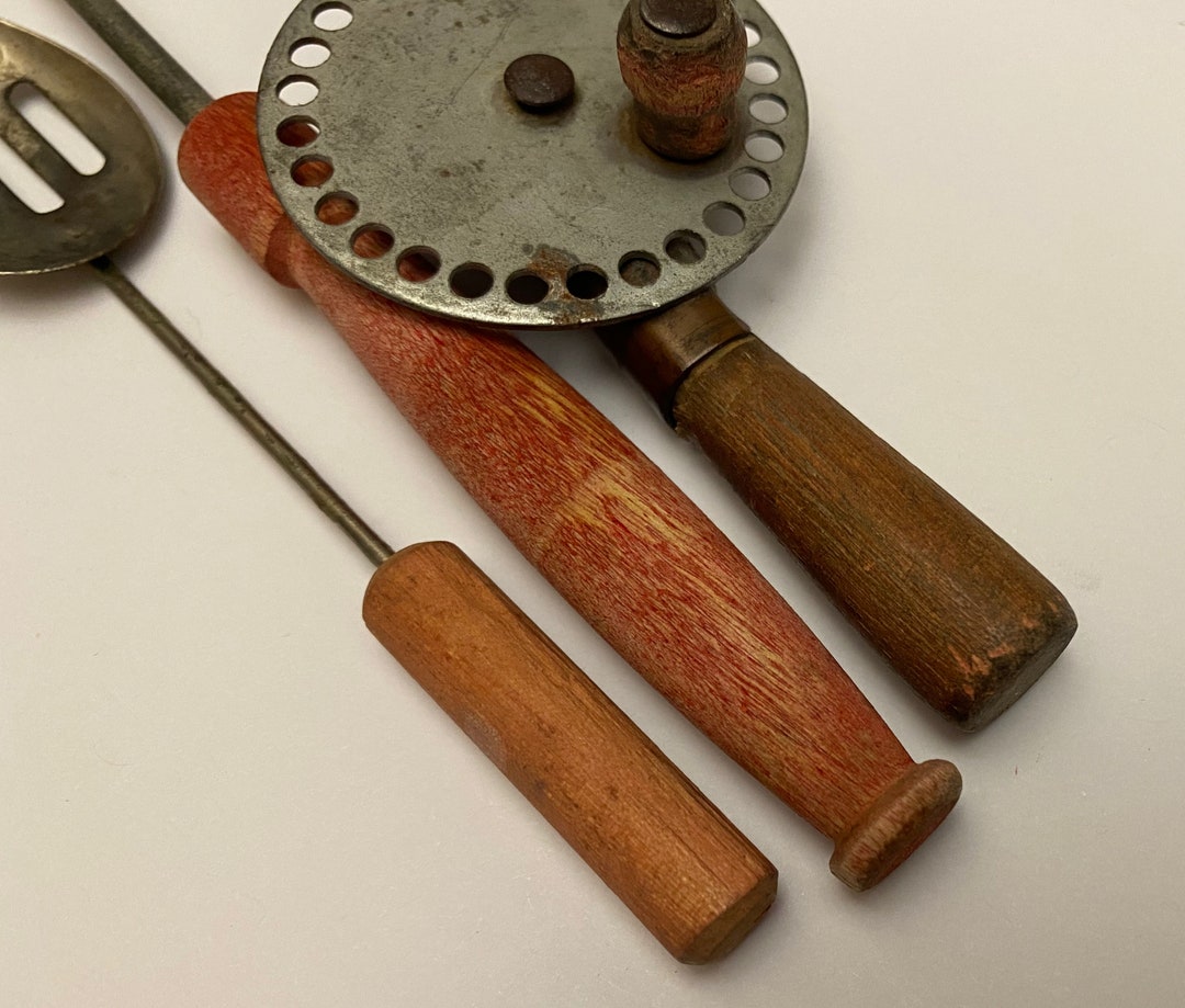 Lot of 3 Doll Tools 2 Spoons and 1 Hand-drill - Etsy