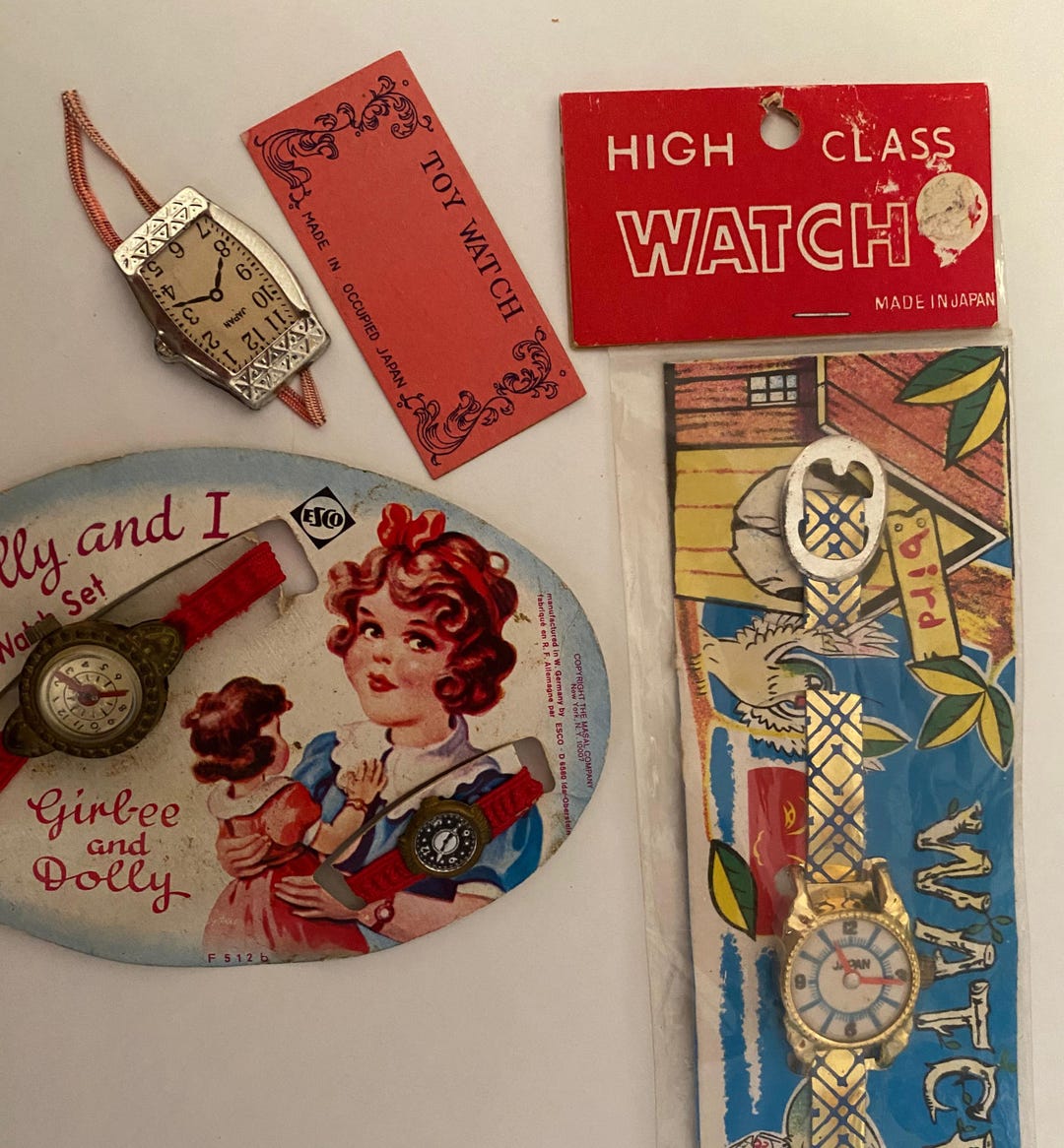 LOT of 3 Toy Vintage Watches With Original Packaging Fun Graphic and ...