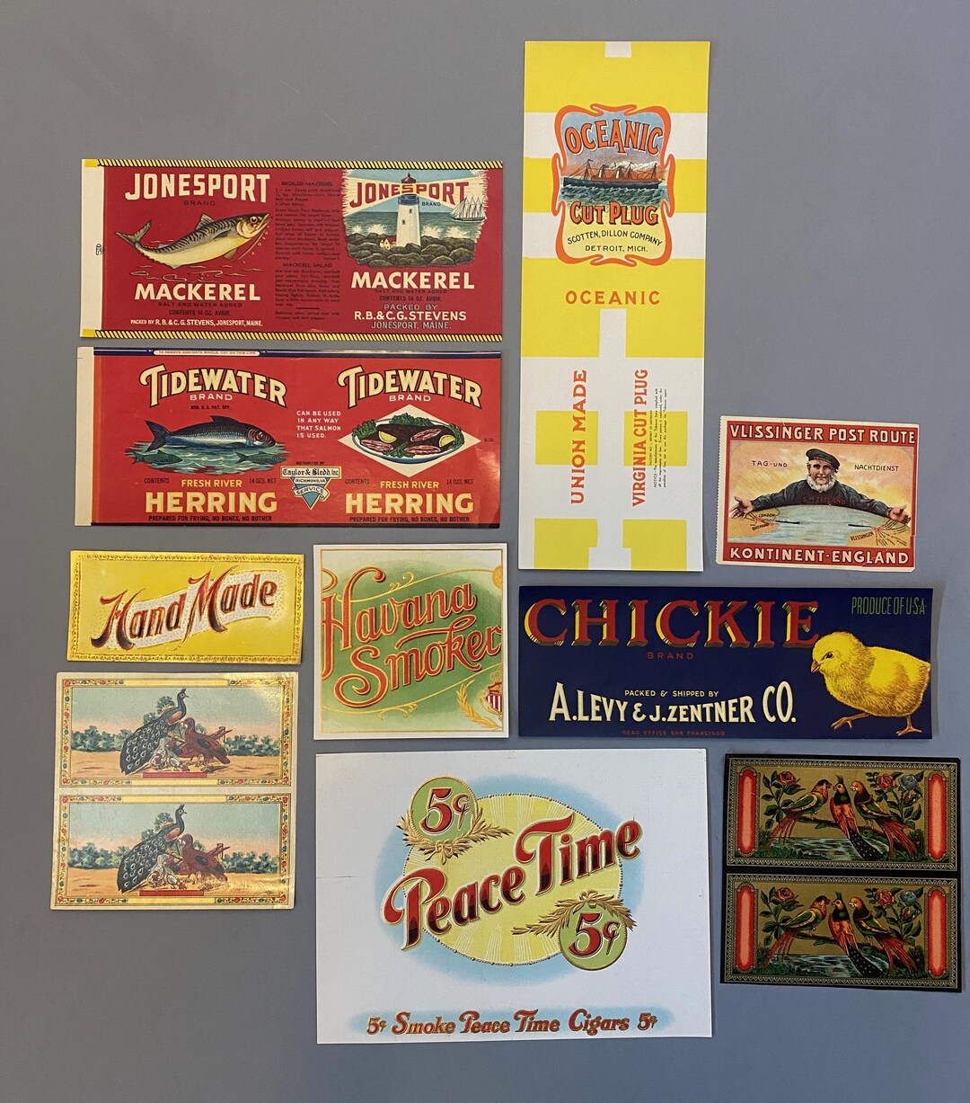 LOT of 10 Random Assorted Labels - Etsy