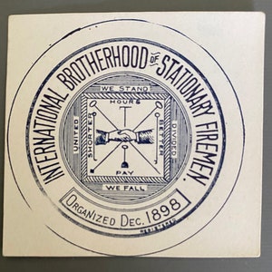 Lot of 12 Antique Badge Papers International Brotherhood of Stationary ...