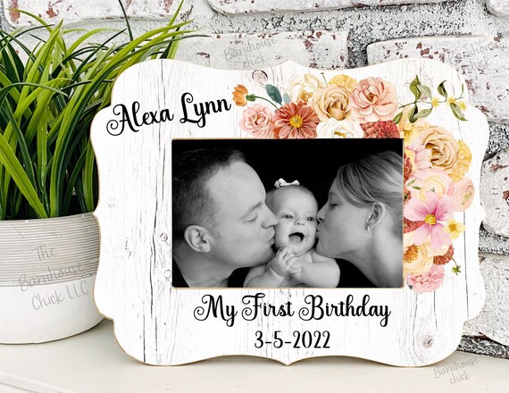 Birthday Frame Baby Frame First Birthday Frame First | Etsy