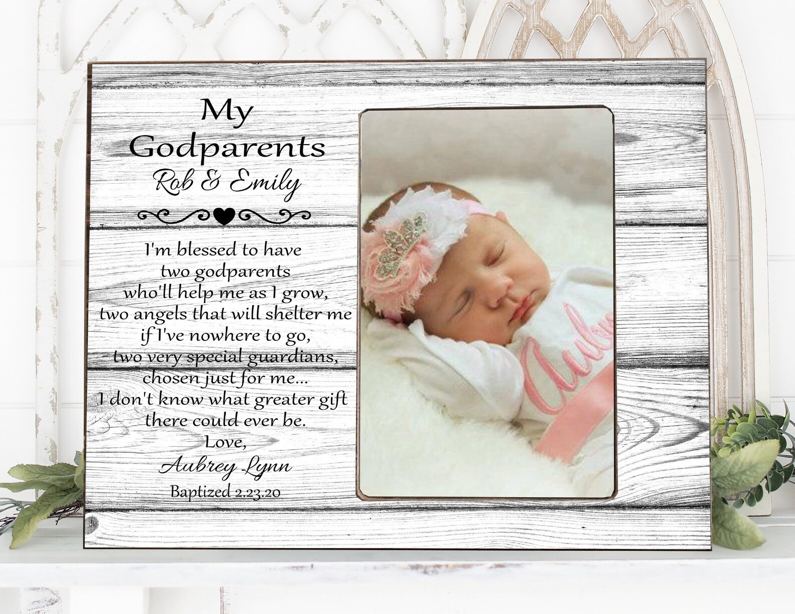 Godmother Gift Godmother Frame Godparents Gift Godparents Frame Baptism ...