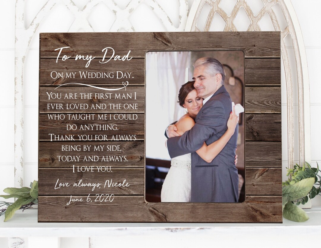 Father of the Bride Gift• Dad Wedding Gift• Dad Frame• Wedding Frame ...