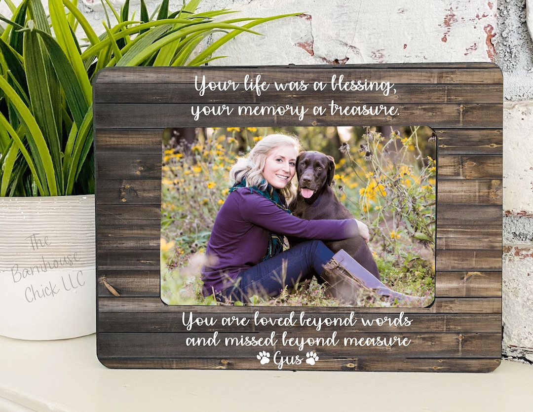 Loss of Dog- Pet Loss-cat Loss Frame- Dog Loss Frame- Personalized Pet ...
