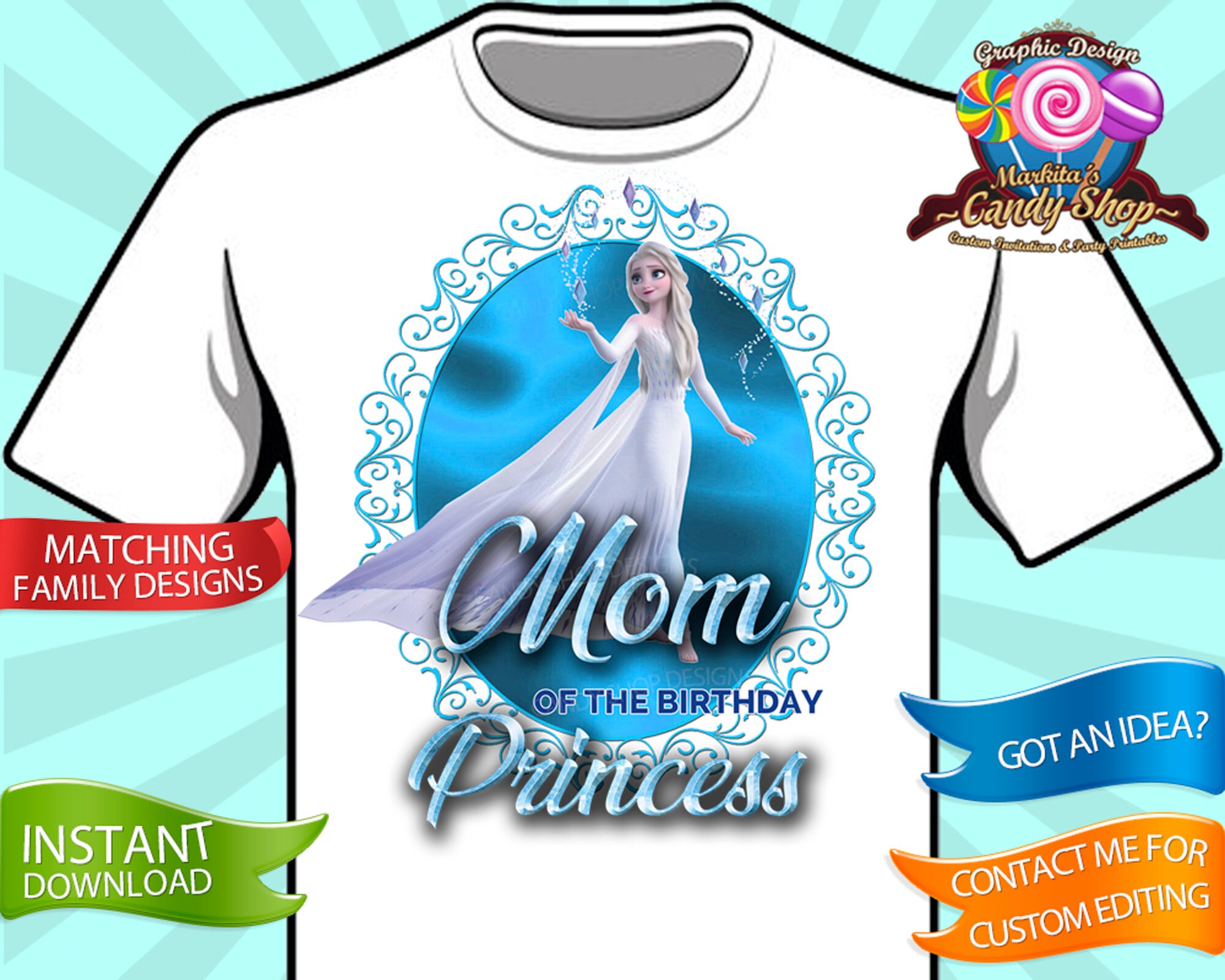 Frozen 2 Digital Banner Design Party Birthday | Etsy