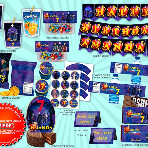 Descendants 3 Printables - Etsy