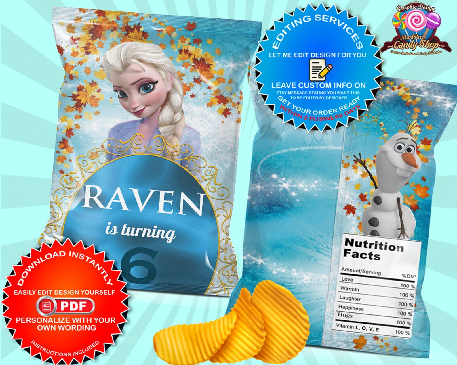 Frozen 2 Banner Printable Digital Design Instant | Etsy