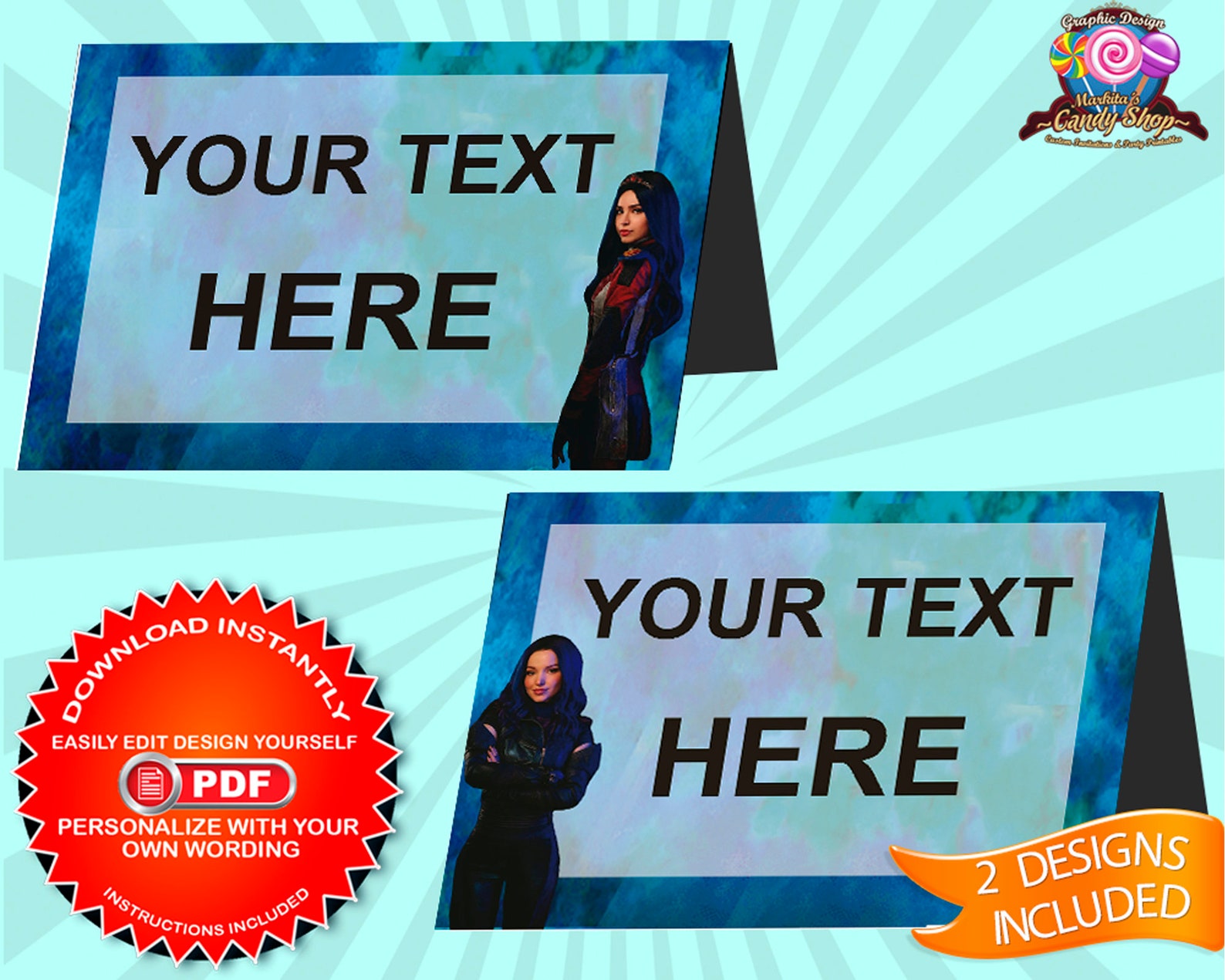 Descendants 3 Digital Welcome Sign Design Party | Etsy