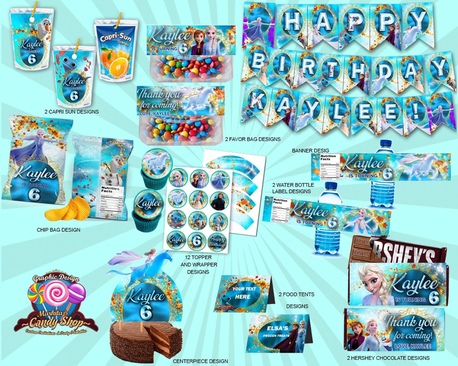 Frozen 2 Digital Banner Design Party Birthday | Etsy