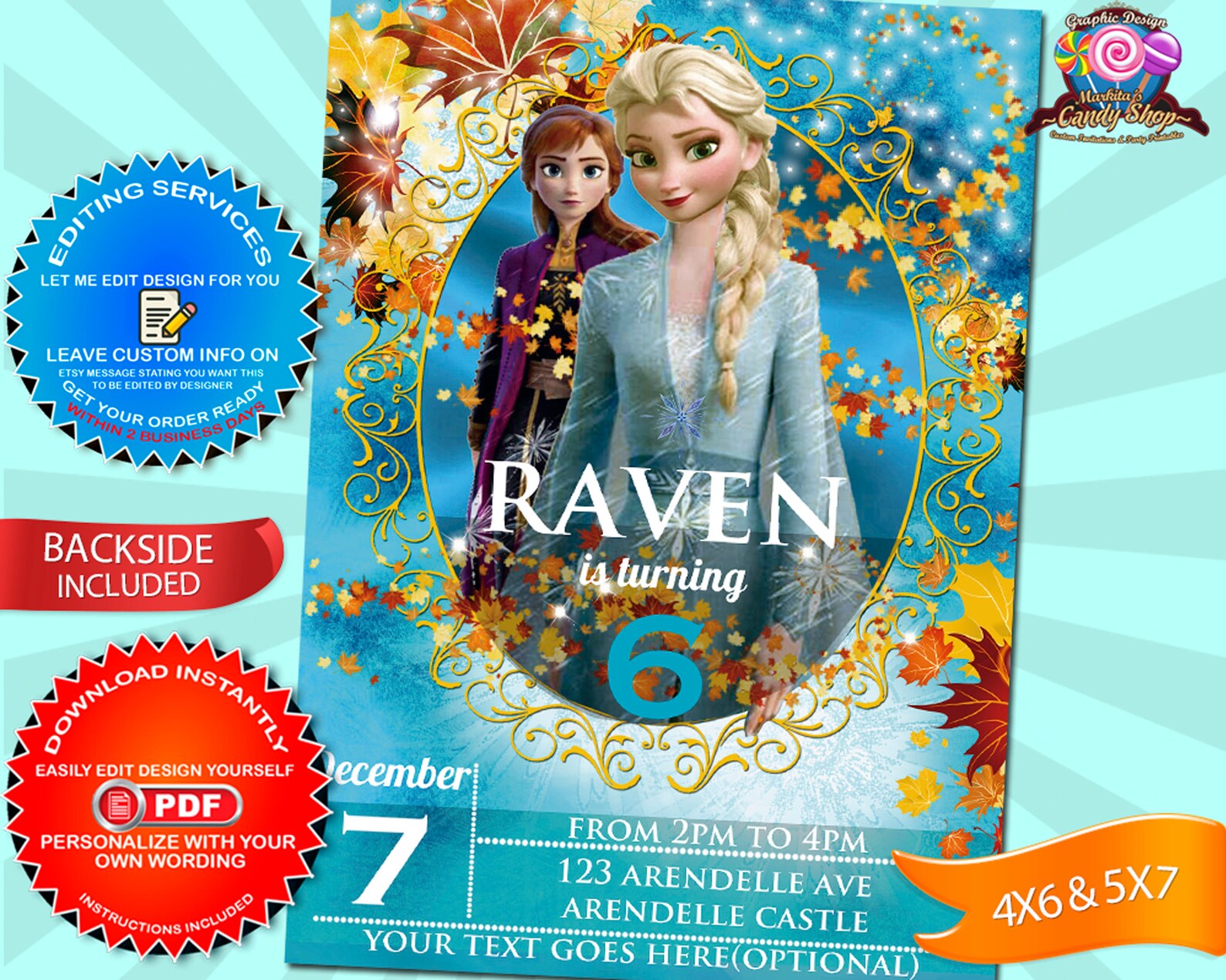 Frozen 2 Banner Printable Digital Design Instant | Etsy