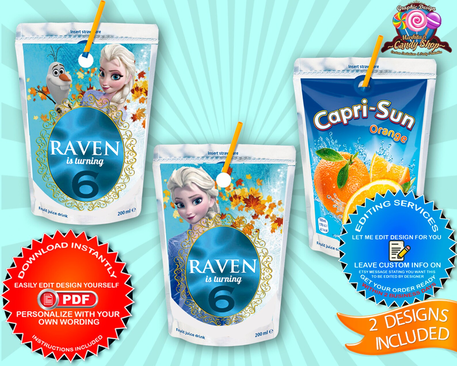 Frozen 2 Banner Printable Digital Design Instant | Etsy