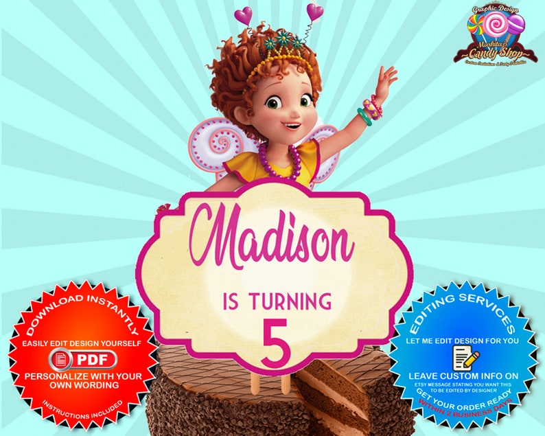 Fancy Nancy Favor Bag Label Printable Digital Design | Etsy