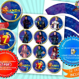 Descendants 3, Banner, Printable, Digital, Design, Instant Download ...