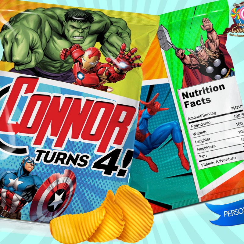Superhero Chip Bag - Etsy