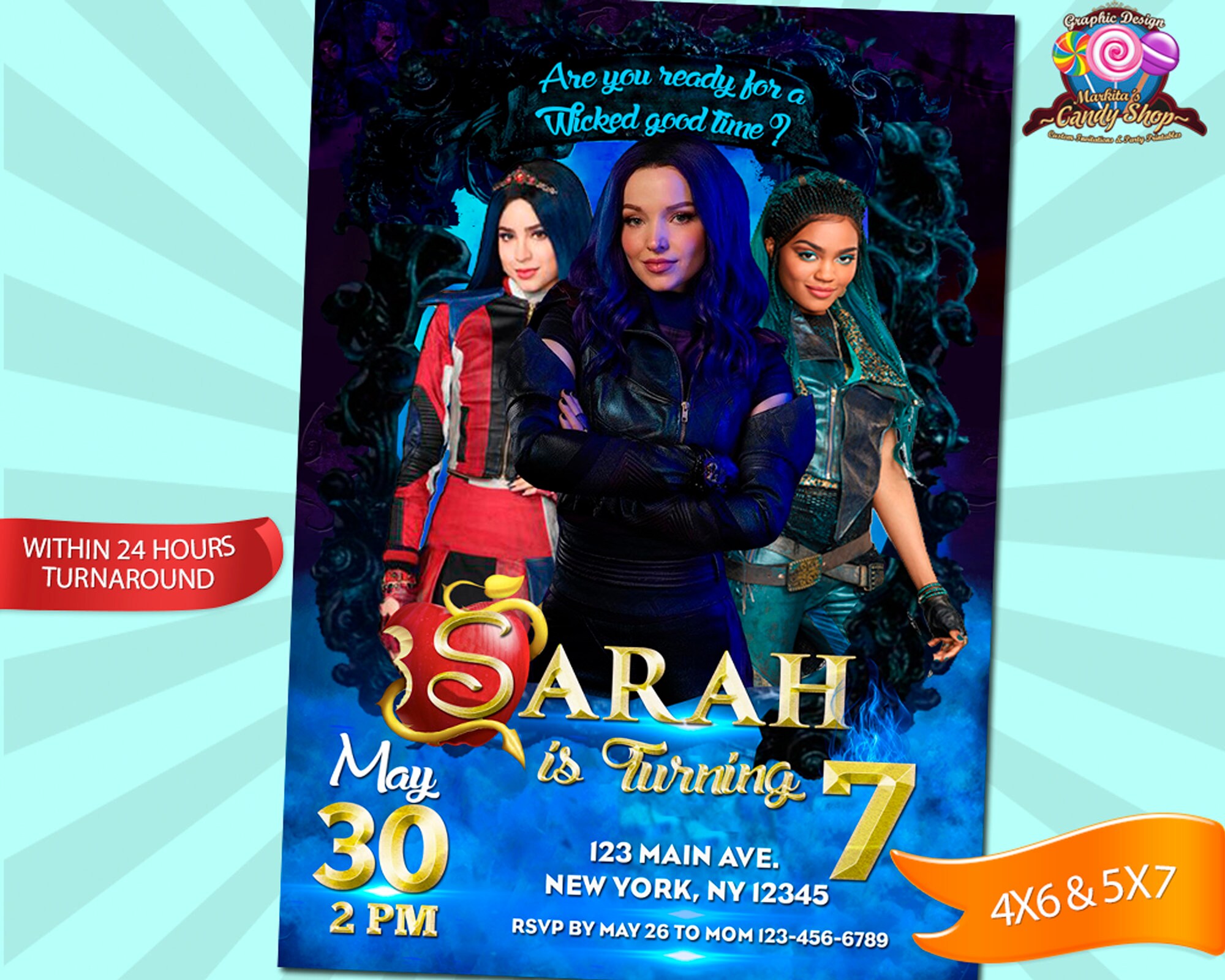 Descendants 3 Digital Chip Bag Label Design Party | Etsy