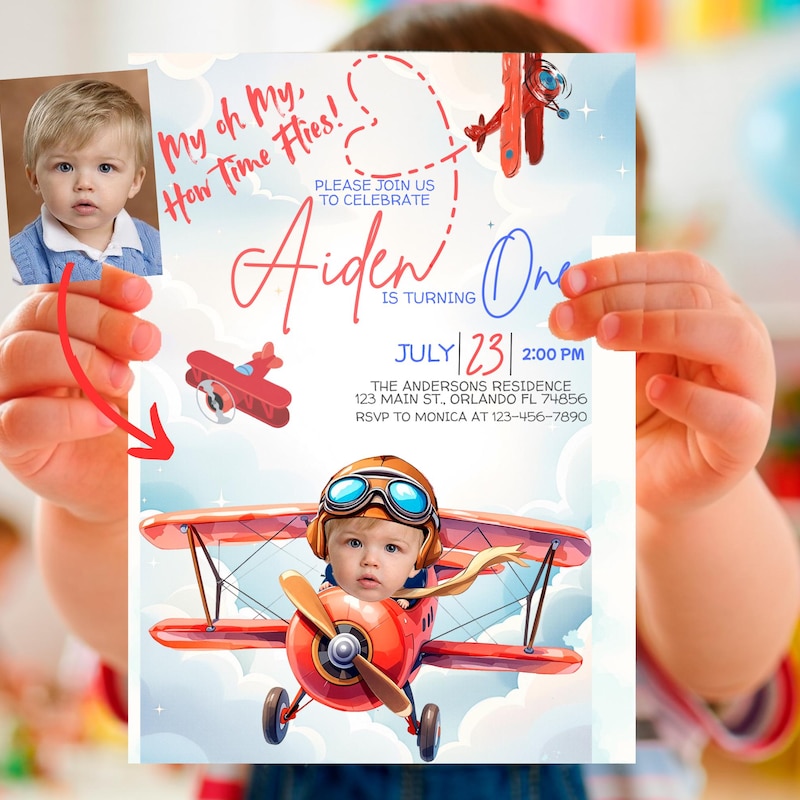 Airplane Invitation - Etsy