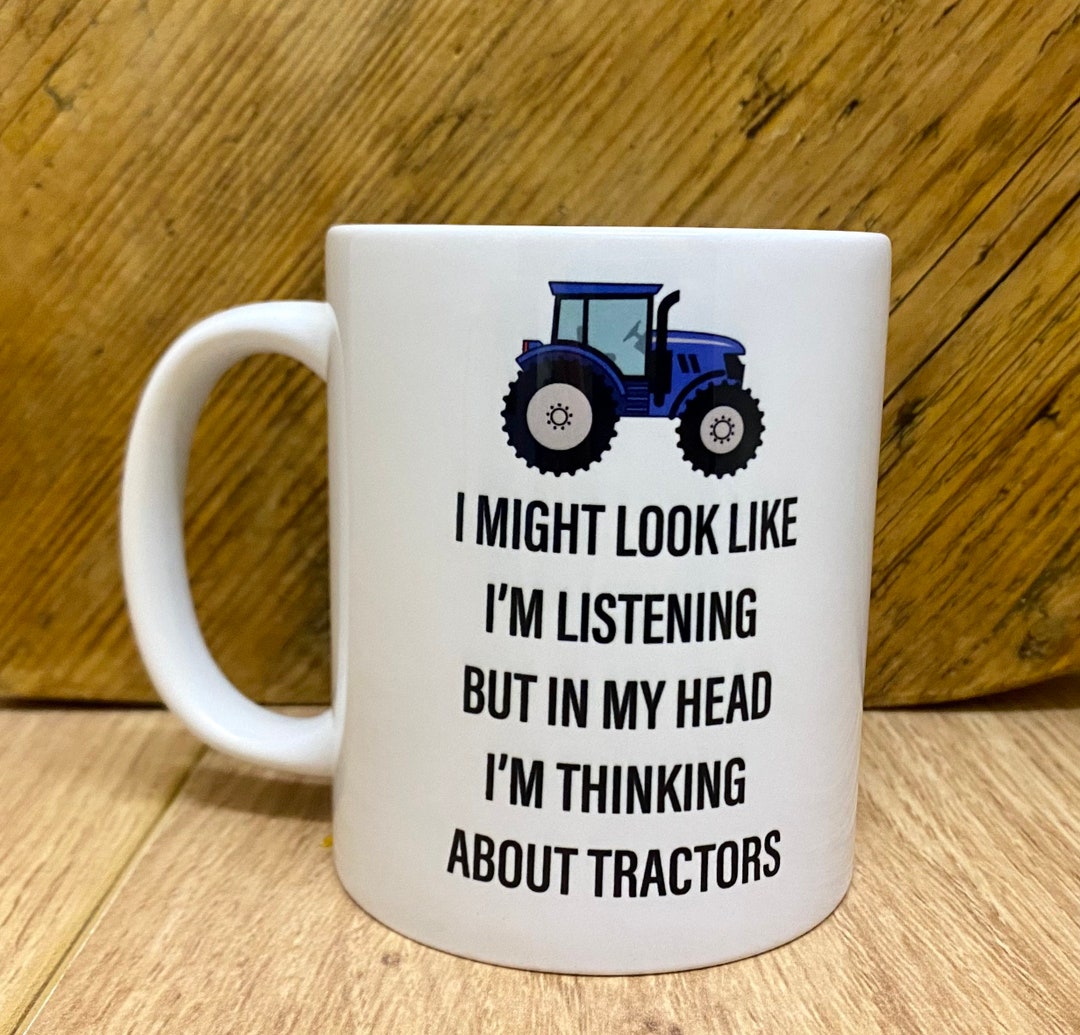 Tractor Mug, Choice of Tractor Colour, Can Be Personalised, Stocking ...