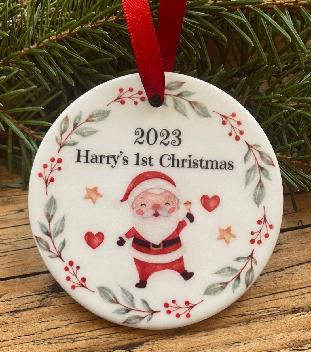 Personalised Babies Baby's 1st First Christmas Bauble - Etsy