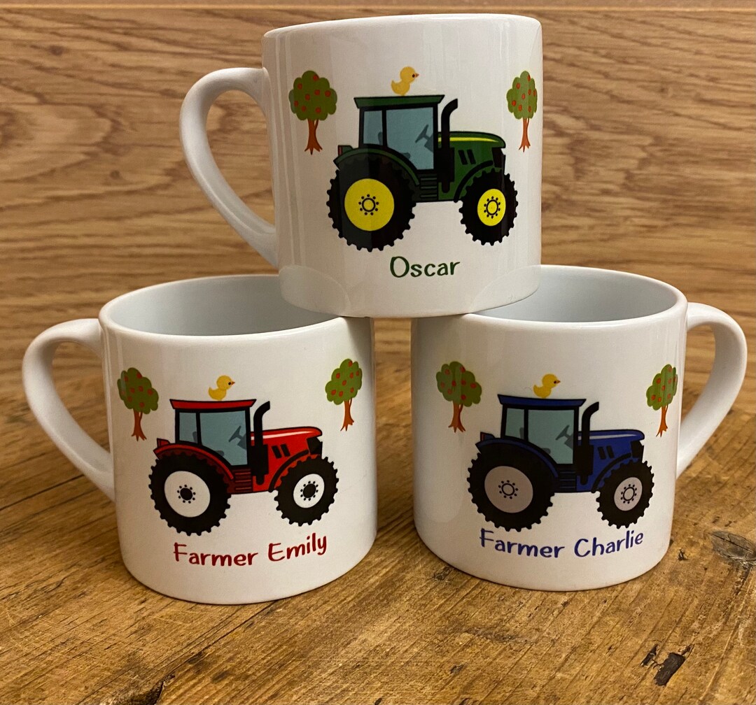 Children's Sized Mini Tractor Mug, Choice of Tractor Colour ...