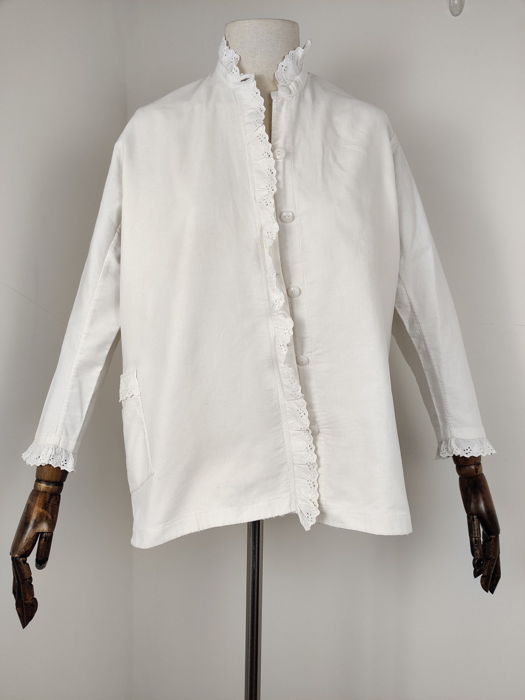 Victorian White Cotton Workwear Shirt - Etsy