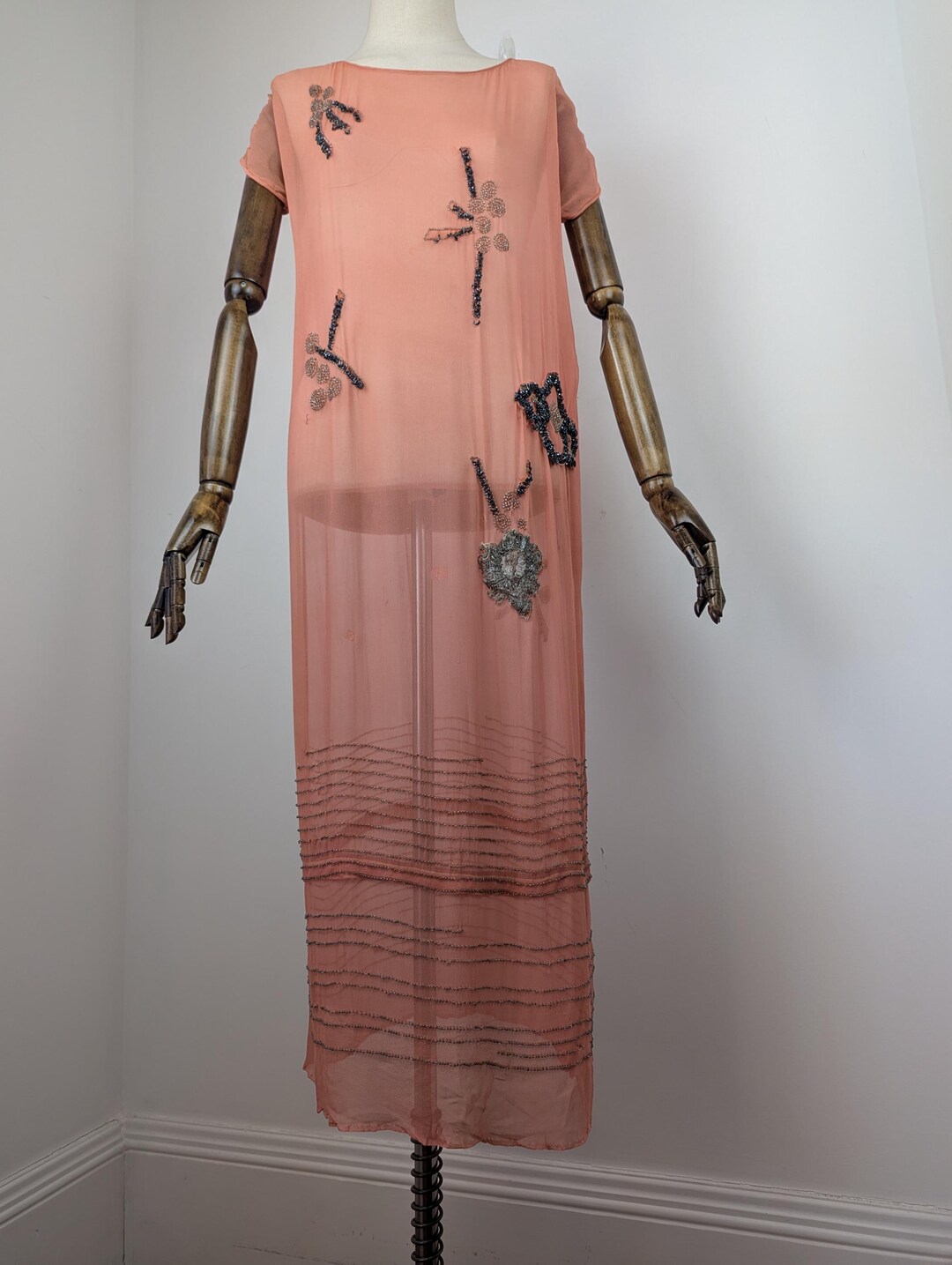 Antique 1920s Beaded Silk Tunic - Etsy