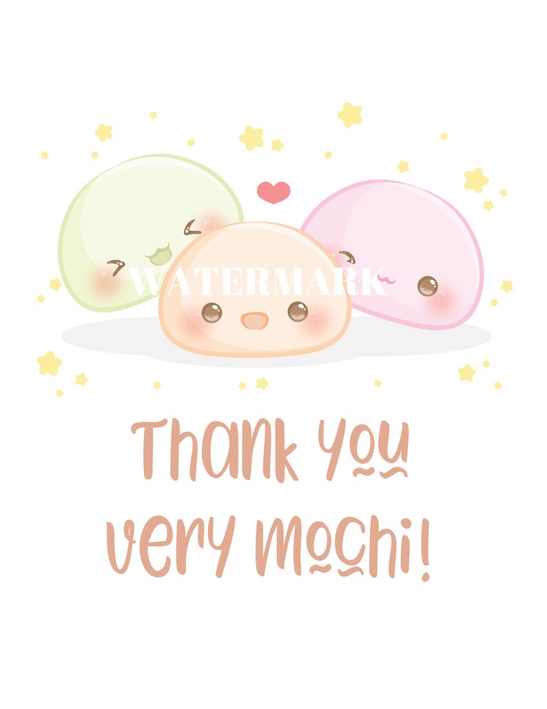 Thank You Very Mochi Wall Art - Art Print - Nursery Art Print - Kitchen ...