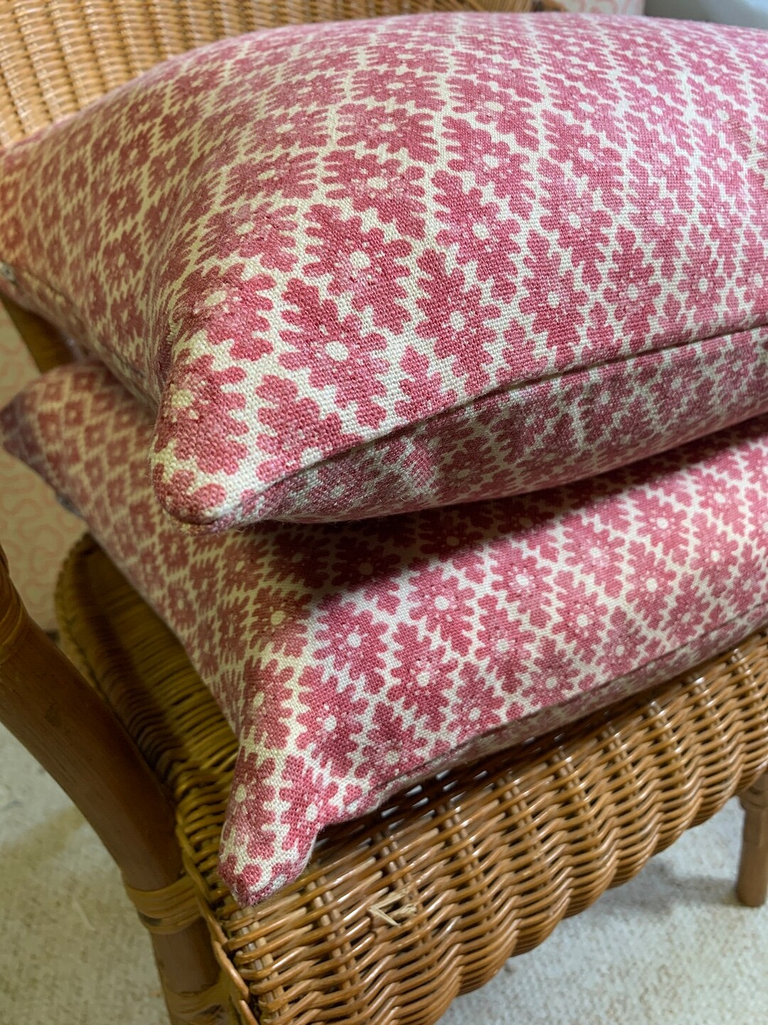 Two Double Sided Cushions in Linwood Ashfield 45cm X 45cm (18inch X ...