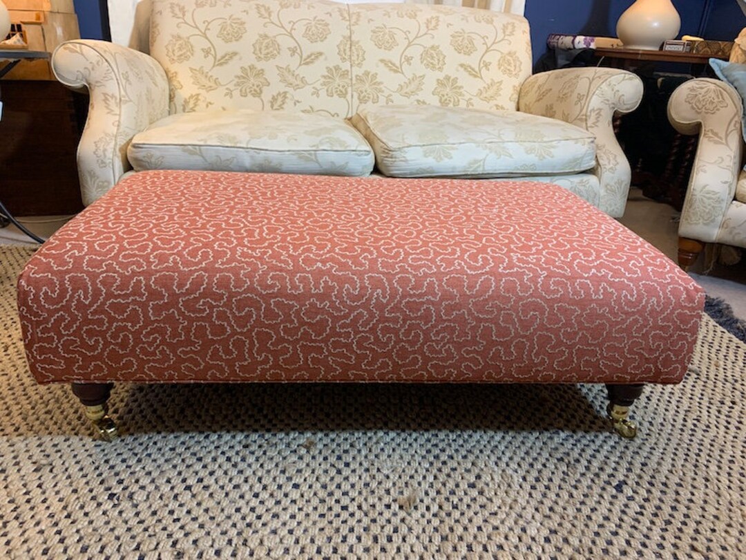 New Linwood Wiggle Tango Weaves Upholstered Coffee Table / Footstool ...