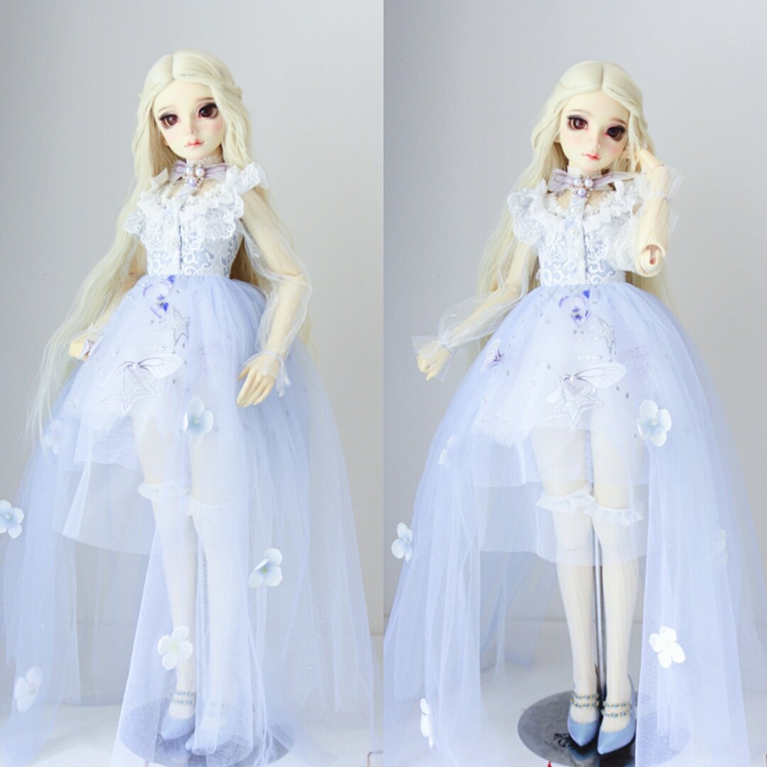 1/3 Bjd Outfits SD Clothes Suitselegant Blue Wedding Dress - Etsy