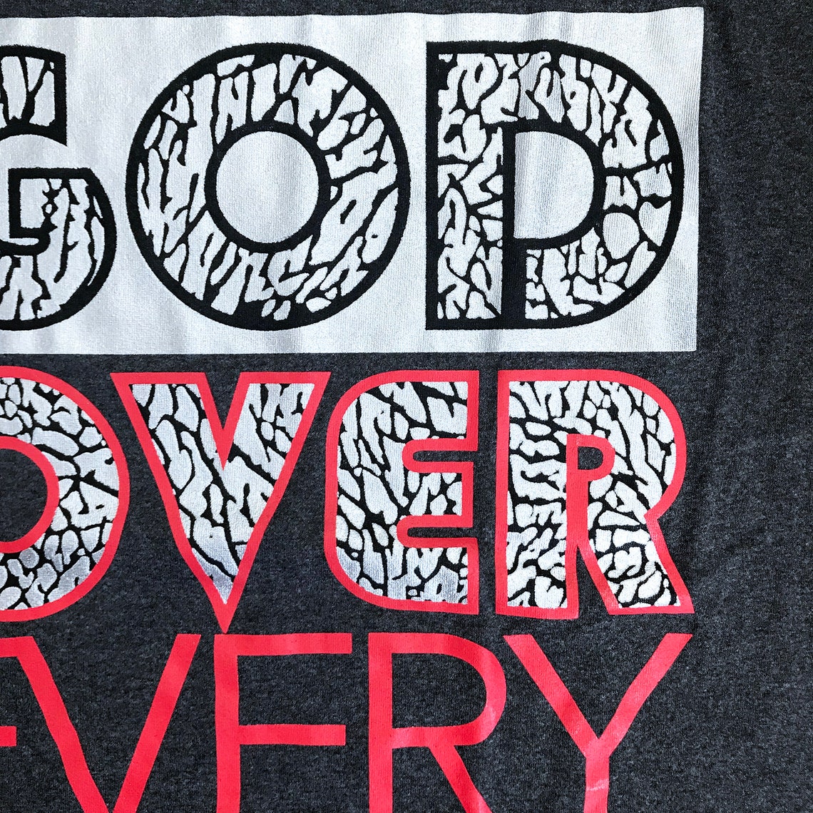God Over Everything Men's T-shirt Religious Silver | Etsy